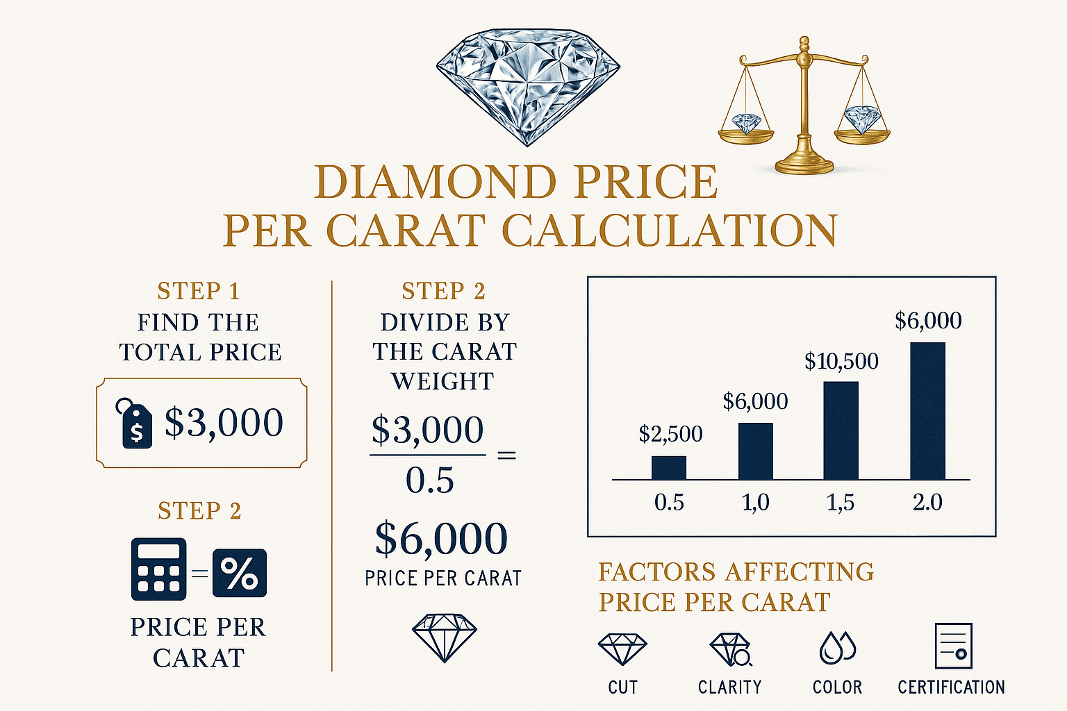 Diamond Price Per Carat: How to Calculate and Compare – PearJewels ...